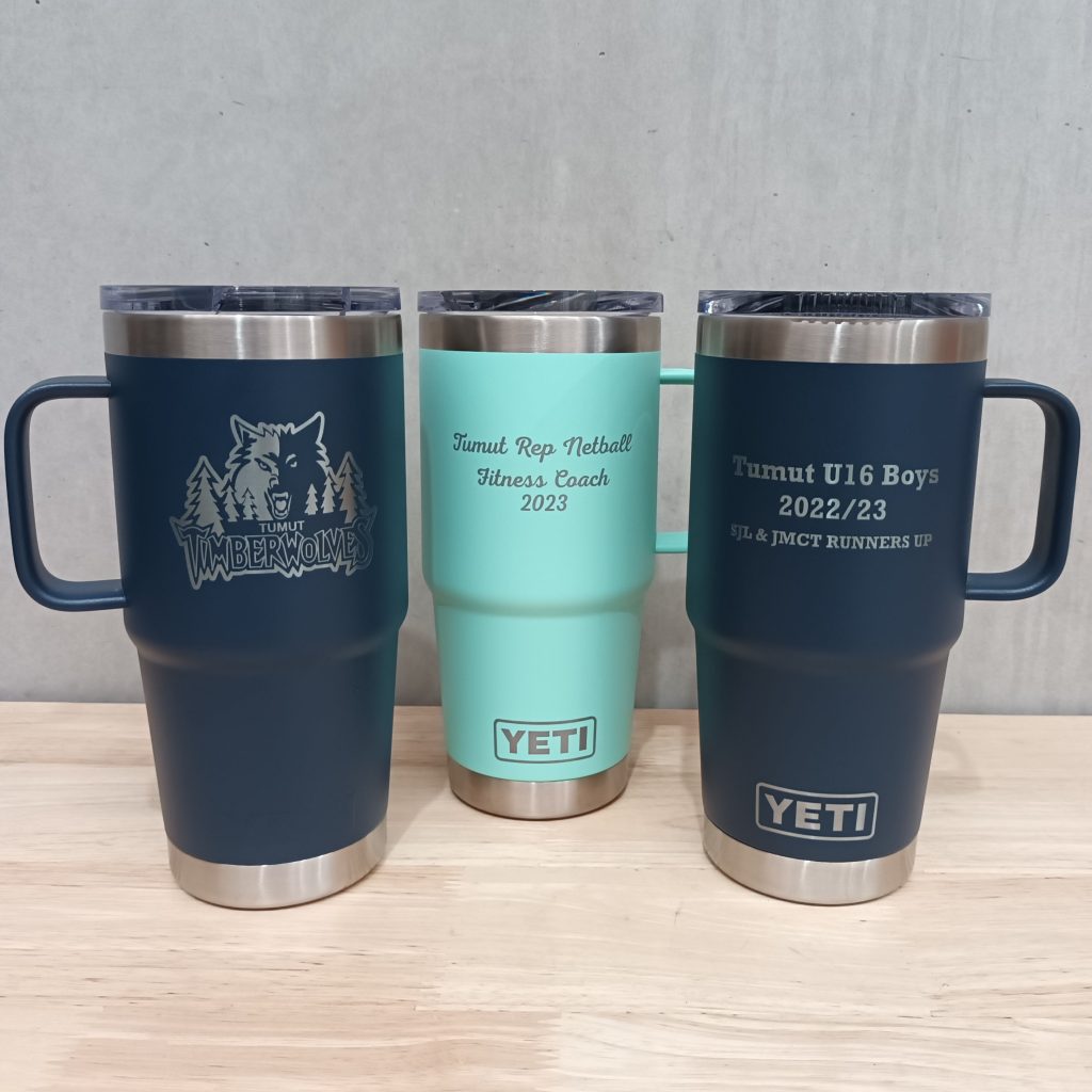 Custom Engraved 20oz YETI Travel Mug with Stronghold Lid